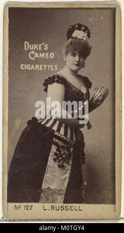 This card features Lillian Russell, a famous American actress and ...