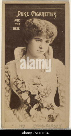 A collectible card featuring Emma Carson from the Actors and Actresses ...
