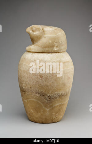 This canopic jar lid, part of ancient Egyptian funerary practices ...