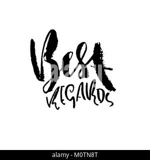 Best Regards hand drawn lettering. Handwritten calligraphy vector ...