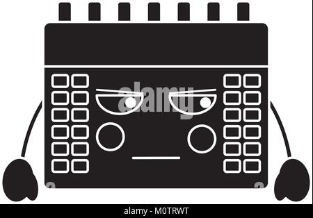 angry calendar kawaii icon image Stock Vector Image & Art - Alamy