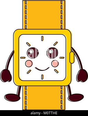 happy watch kawaii icon image Stock Vector Image & Art - Alamy