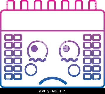 calendar event cute cry kawaii cartoon Stock Vector Image & Art - Alamy
