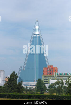 The pyramid-shaped Ryugyong hotel, Pyongan Province, Pyongyang, North ...