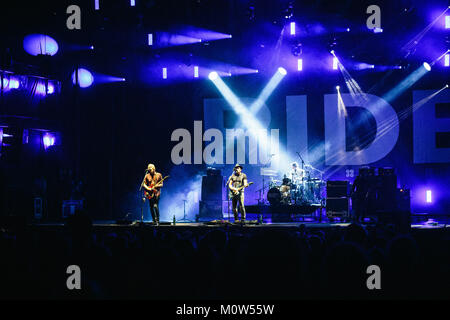 The British rock band Ride performs a live concert at the Polish music ...