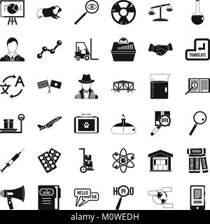 Theoretical icons set, simple style Stock Vector Image & Art - Alamy