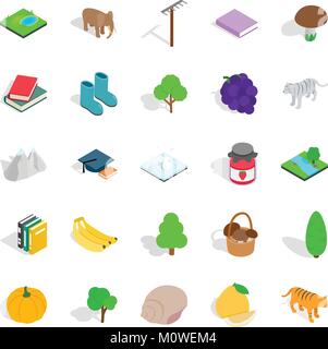 Remote place icons set, isometric style Stock Vector Image & Art - Alamy