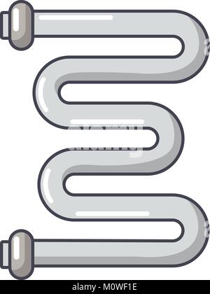 Coil heater icon cartoon vector. Bathroom metal radiator. Rail pipe ...