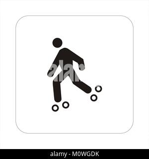 Roller Skating Man Icongraphic Stock Photo - Alamy