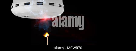 Image of smoke and fire with copy space. Smoke, fire, danger ...