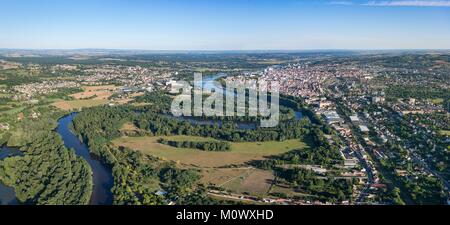 An aerial view of Vichy (Allier - Auvergne - France). Vichy from Stock ...