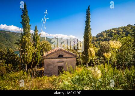 View of Tolla Lake and Prunelli Gorge in Corsica, France Stock Photo ...