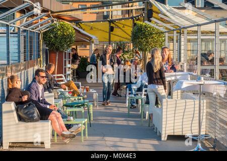 Gondolen restaurant Sodermalm Stockholm Sweden on a sunny spring ...