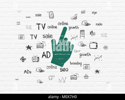 Marketing concept: Mouse Cursor on computer keyboard background Stock ...