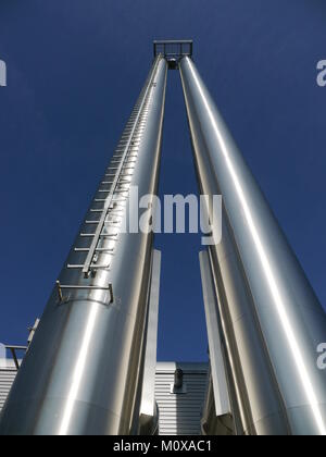 lot of grey steel pipes Stock Photo - Alamy