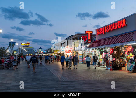 General view of outlets on the Boardwalk in Ocean City, Maryland ...