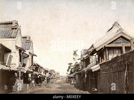 Benten Dori, street in Yokohama, Japan, c.1880's Vintage late 19th ...