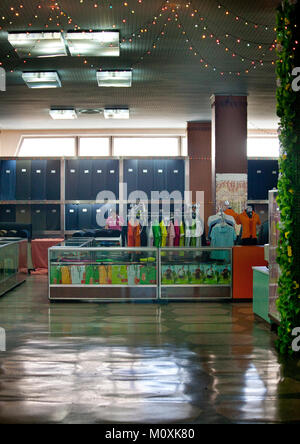 Pyongyang, North Korea, clothing shop in a hotel Stock Photo - Alamy