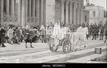 A Vestal Virgin, priestess of Vesta, goddess of the hearth in ancient ...