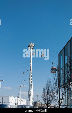 IFS Cloud Royal Docks, aka Dangleway, is a cable car link across the ...