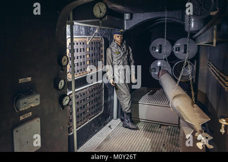 Model of U-Boot submarine in Museum of Mamerki (German: Mauerwald ...