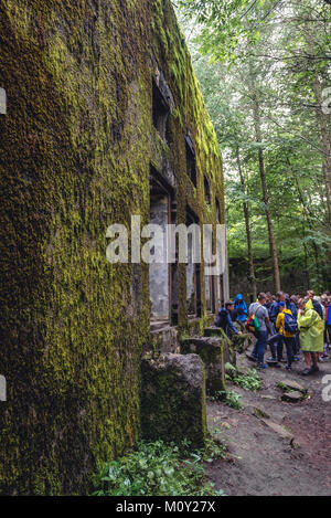 Bunker covered with moss in Mamerki (German: Mauerwald) bunker complex ...