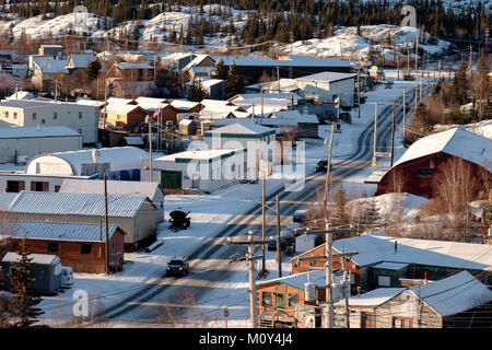 View of Yellowknife from Pilot's Monument Hill, Yellowknife, NWT Stock ...