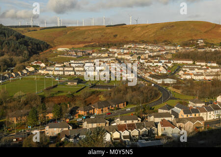 A wind turbine at the Gilfach Goch Wind Farm near Bridgend and Stock ...