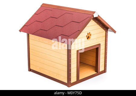 Wooden dog house Side view 3D Stock Photo - Alamy