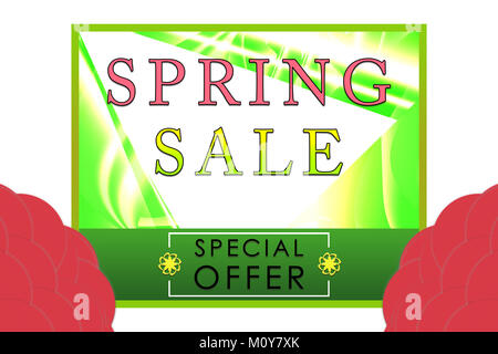 Spring Special Offer Sale Pink Background Poster Natural Cyclamen ...