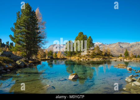 Lake Berglisee in the Samnaungruppe,in the background Mittagskopf ...