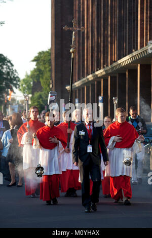 Germany, Cologne, procession after the opening worship of the ...