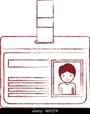 identification card with half body guy picture with short hair in ...