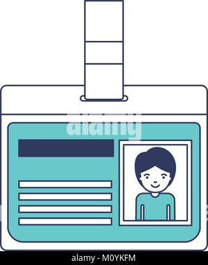 identification card with half body guy picture with short hair in ...