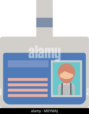 identification card with half body man picture with short hair and ...