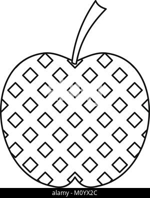 Checkered apple icon, outline style Stock Vector Image & Art - Alamy