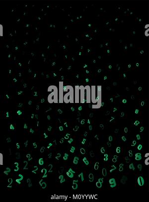 Modern background with green numbers on a black background Stock Vector ...