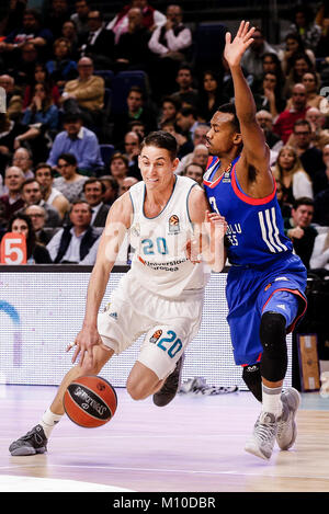 Jaycee Carroll of Real Madrid in action during a Turkish Airlines ...