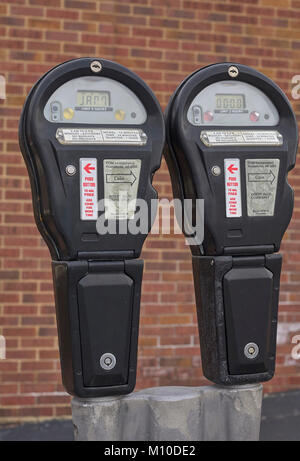 parking meters on curb Stock Photo - Alamy