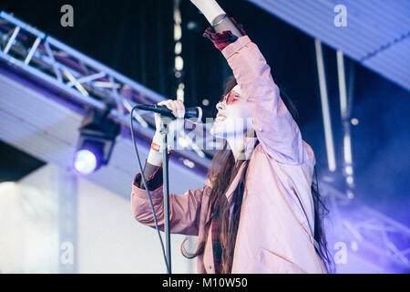 The Swedish singer, songwriter and musician SKOTT performs a live ...