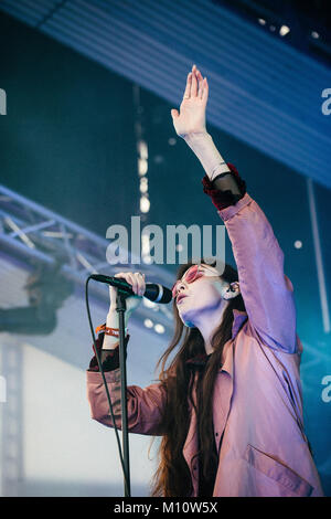 The Swedish singer, songwriter and musician SKOTT performs a live ...