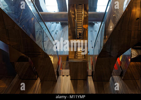 New artistic metro station in Naples, Napoli, Italy, Garibaldi subway ...