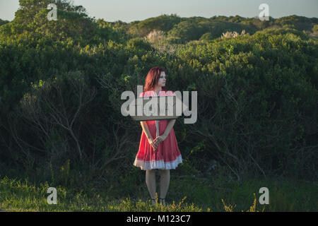 Symbol picture decision,woman with shield in hand,indecisive Stock ...