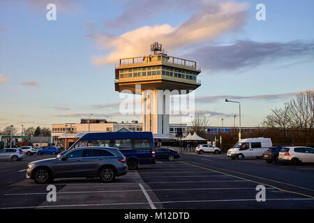 The M6 Motorway at Forton Services near Lancaster, England Stock Photo ...