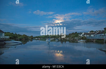 Frogmore South Devon UK Boats at low tide in the Salcombe estuary Stock ...