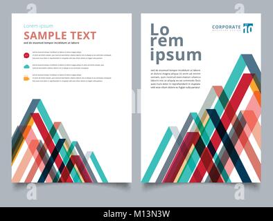 Abstract colorful overlap triangle pattern on white background with copy space, Vector ...