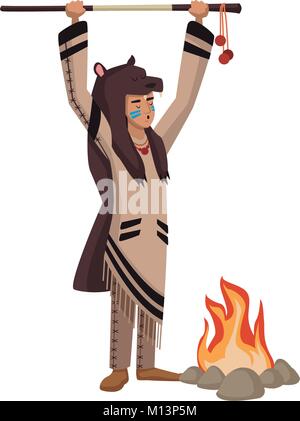 native american bonfire Stock Vector Image & Art - Alamy