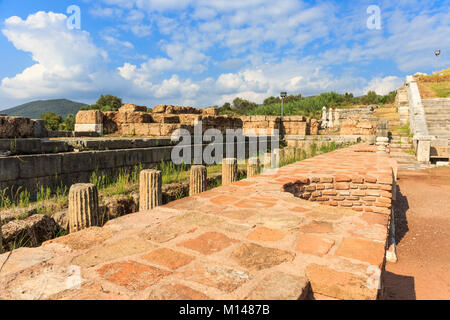 ruins of theater in ancient Messina, Greece Stock Photo - Alamy