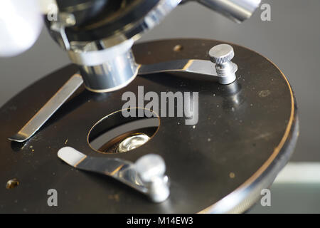 Microscope and test tubes photographed in the studio Stock Photo - Alamy