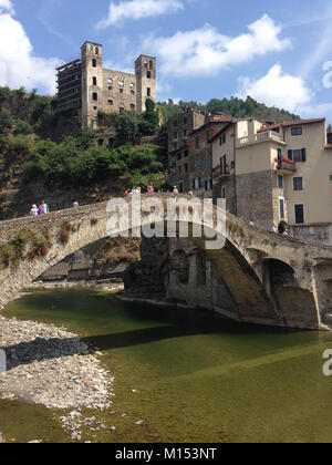 Dolceacqua, Imperia. Liguria (ITALY). The Monet's bridge on the River ...